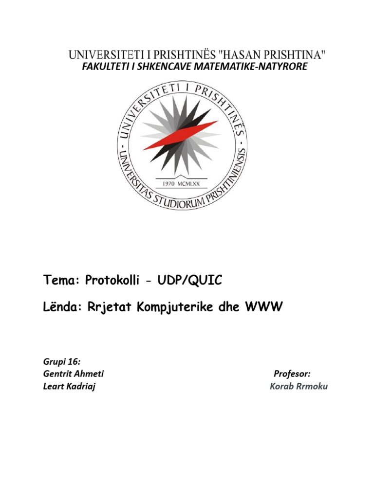 Protokolli UDP - QUIC v1.0 | PDF