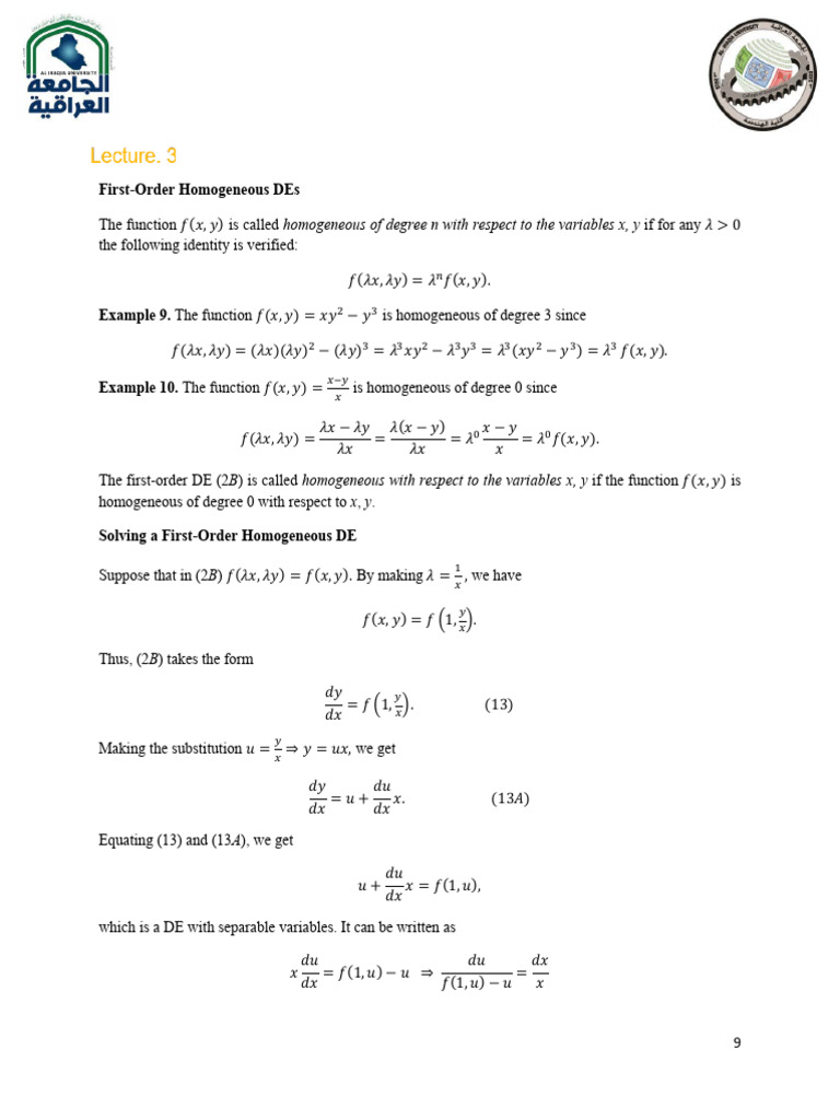 Lec 1 | PDF | System Of Linear Equations | Mathematics