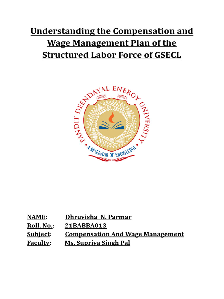 Understanding The Compensation and Wage Management Plan of Structured ...