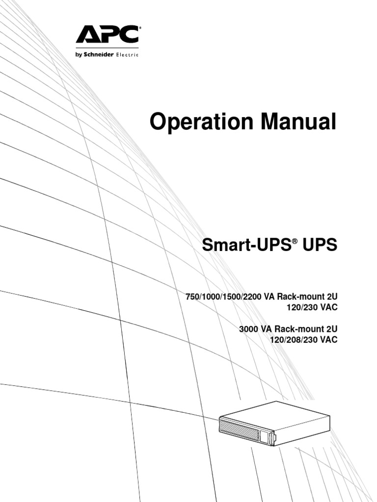 APC SMT1500RM2U 2U 1500VA Smart-UPS Operation Manual | Download Free ...