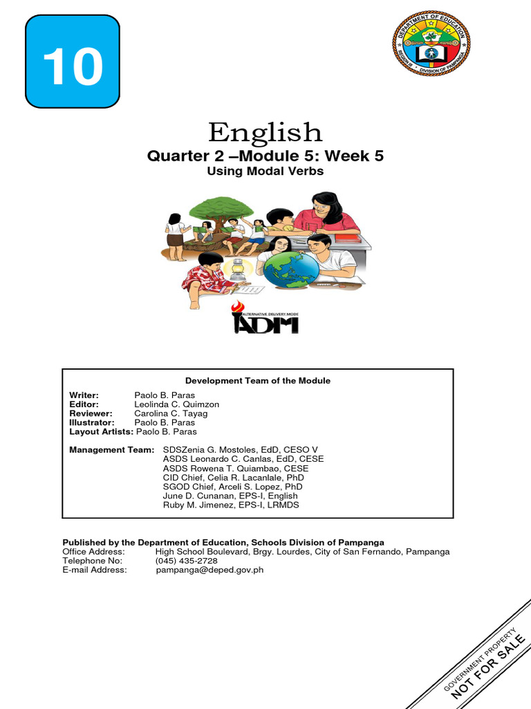 English 10 - Q2 - Module 5 - Week5 - Using Modal Verbs 1 | PDF ...