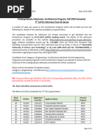 AUST Fall 2025 Admission Circular | PDF