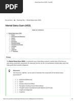 Mental State Examination MSE OSCE Checklist Geeky Medics | PDF ...