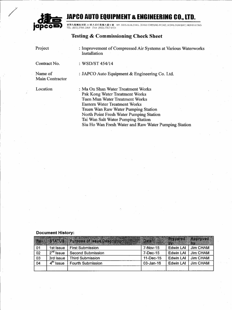 JAPC-G-TC-0001-D04 - T&C Check Sheet (Signed) | PDF