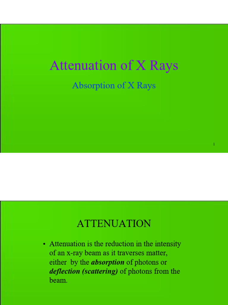 2.Attenuation of X-rays (1) | PDF | Attenuation | X Ray
