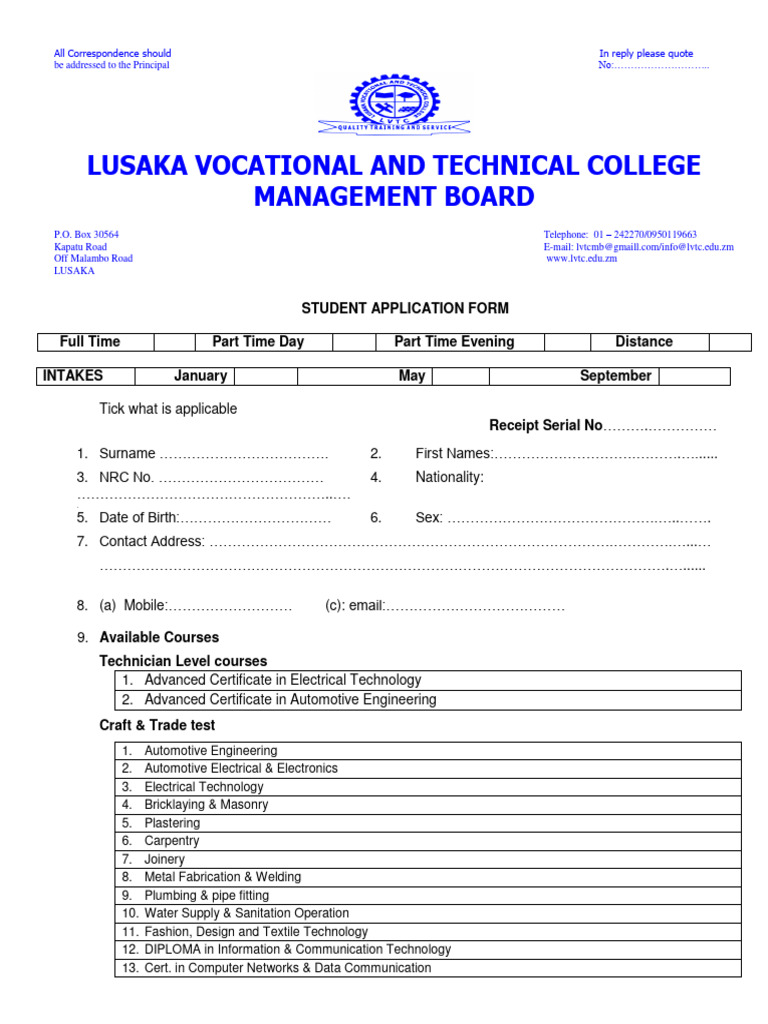 New Application Form For 2022 | PDF