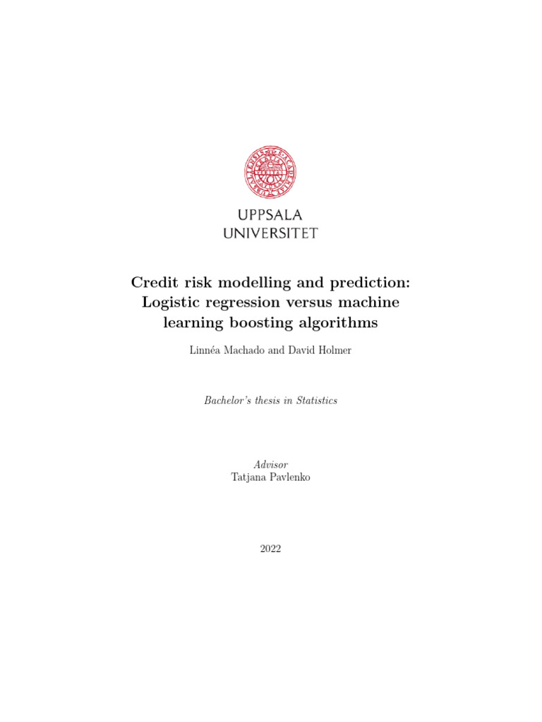 FULLTEXT01 | PDF | Receiver Operating Characteristic | Cross Validation (Statistics)