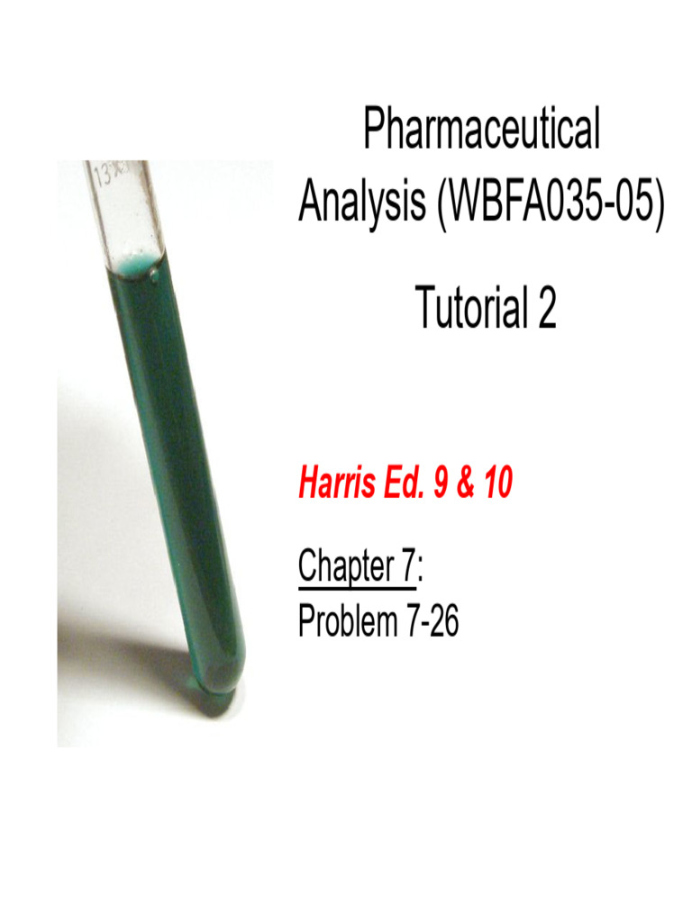 2021-2022 Tutorial 2 - Solutions For All Problems | PDF | Titration ...