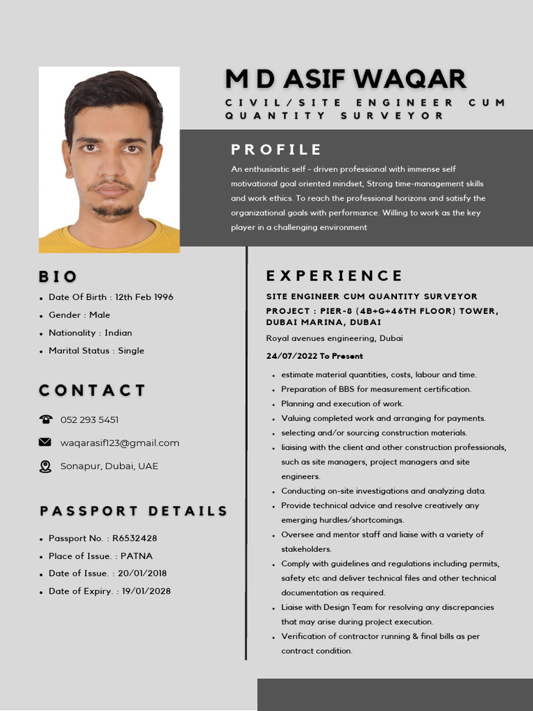 CV - MD Asif Waqar | PDF | Business