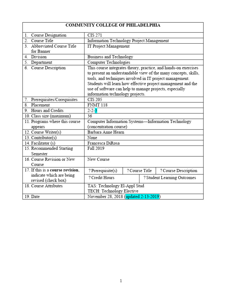 CIS 271 FINAL Approved 11-28-2018 Updated 2-13-2019 | PDF | Project ...