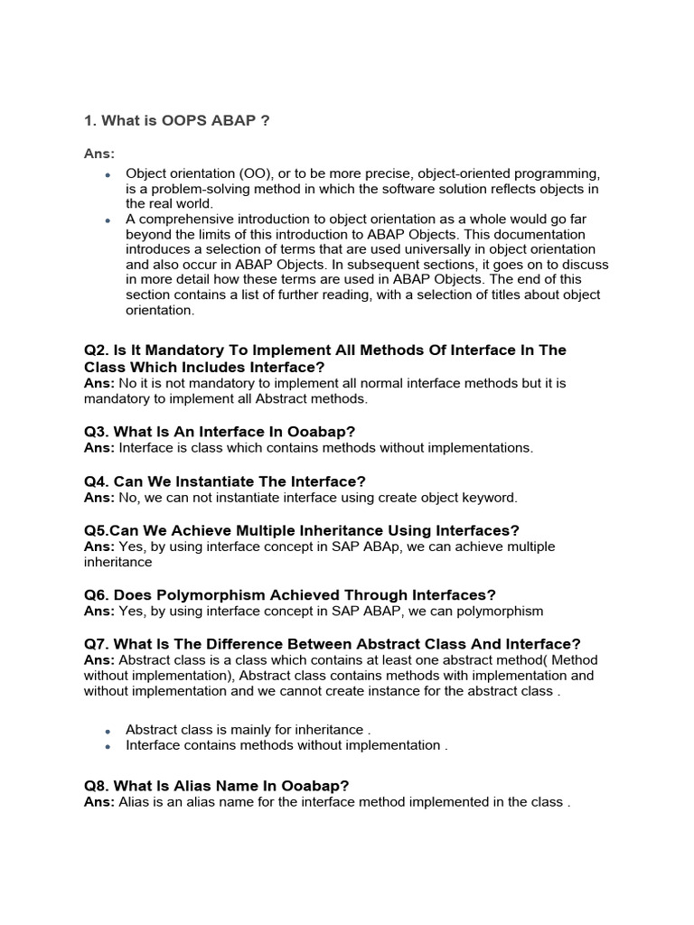Oops Questions Nd Answers Pdf Method Computer Programming Class Computer Programming