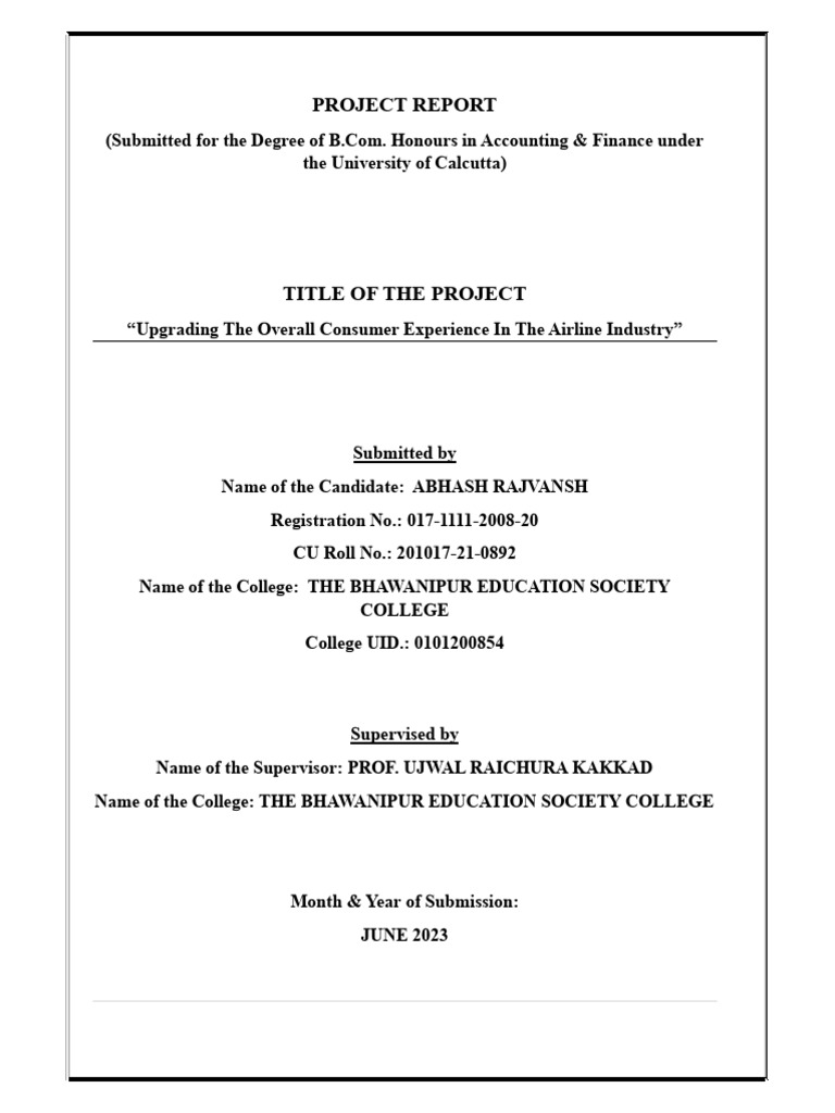 EDPP Sem 6 Project | PDF | Marketing | Customer Satisfaction