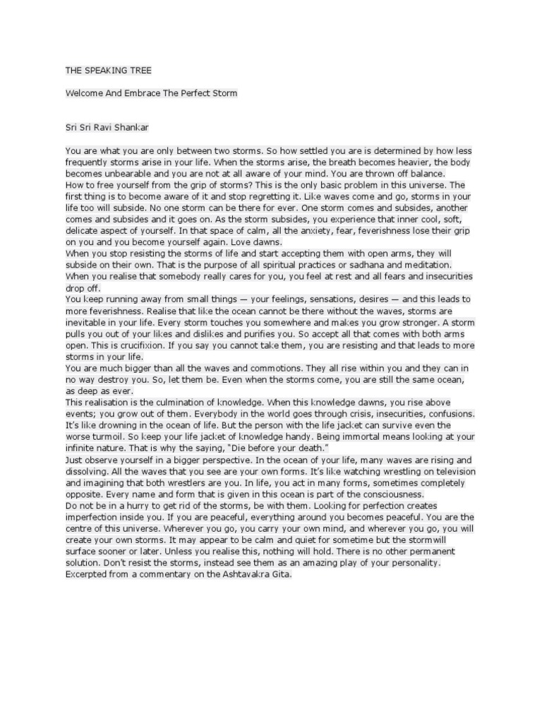 The Speaking Tree | PDF | Religious Behaviour And Experience | Spirituality