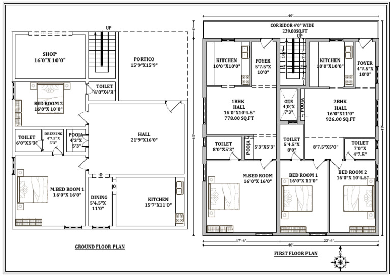 40' X 45' First Floor Plan | PDF