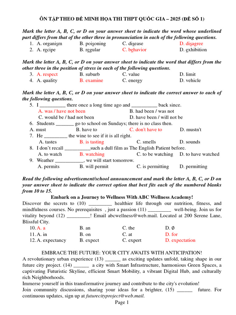 Bộ 52 Đề Form Mới 2025 - k11 | PDF | Greenhouse Effect | Stress (Biology)