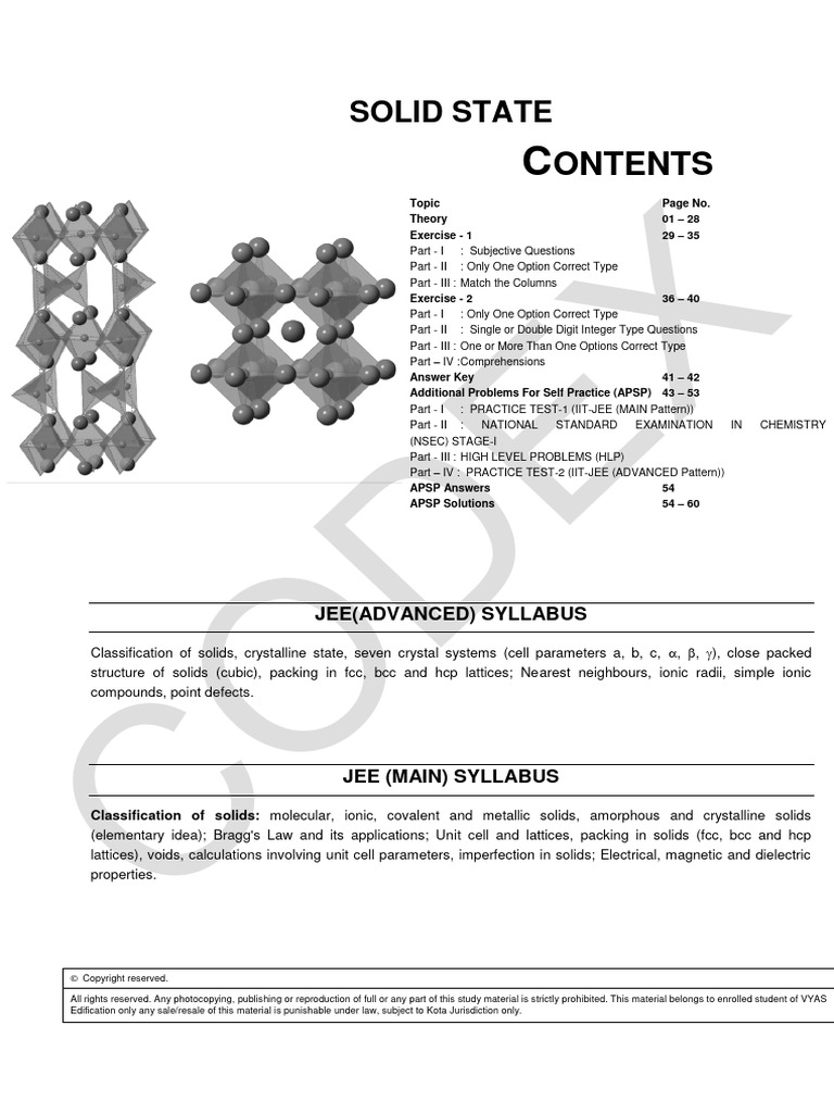Solid State | PDF | Crystal Structure | Melting