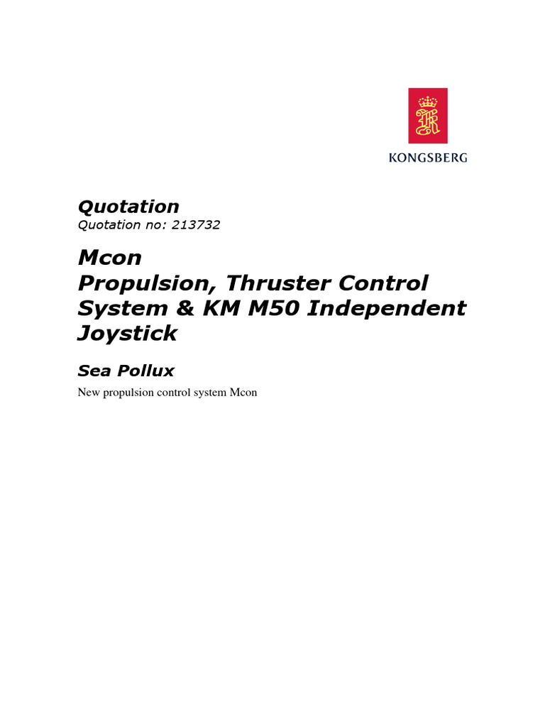 Mcon Propulsion Control System Overview | PDF | Feedback | Spacecraft ...