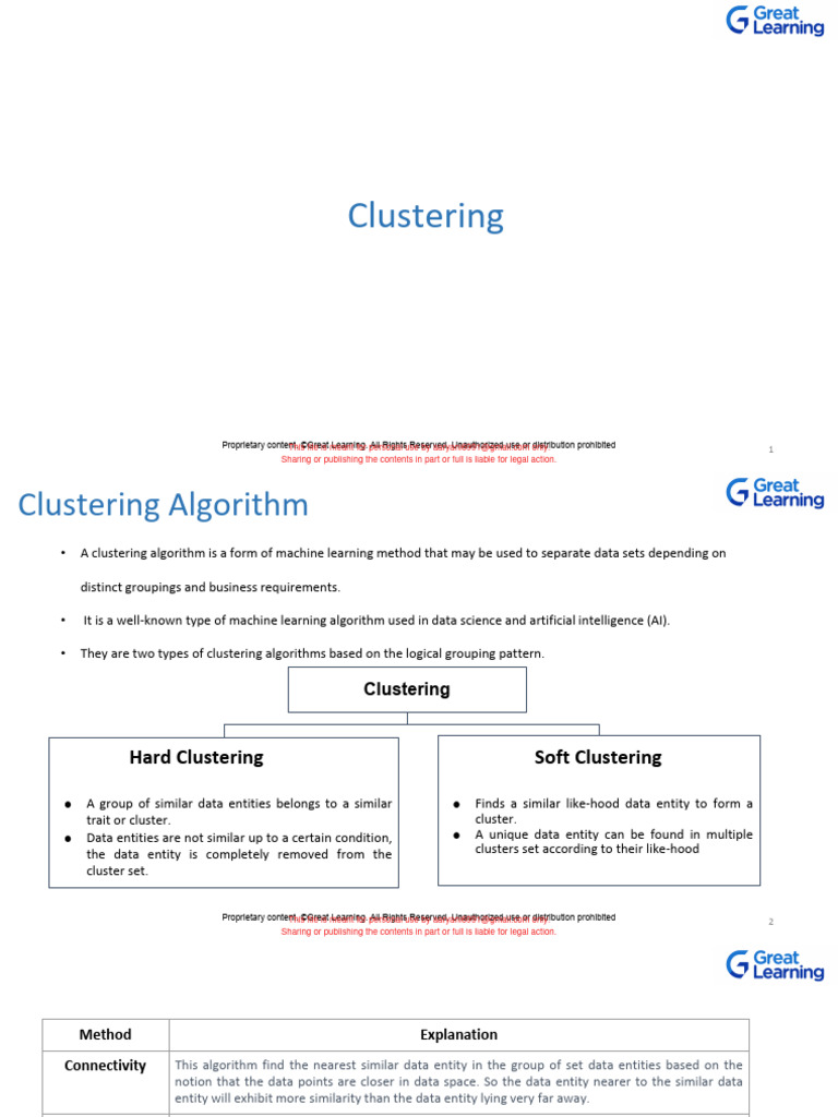 Clustering | PDF | Cluster Analysis | Applied Mathematics