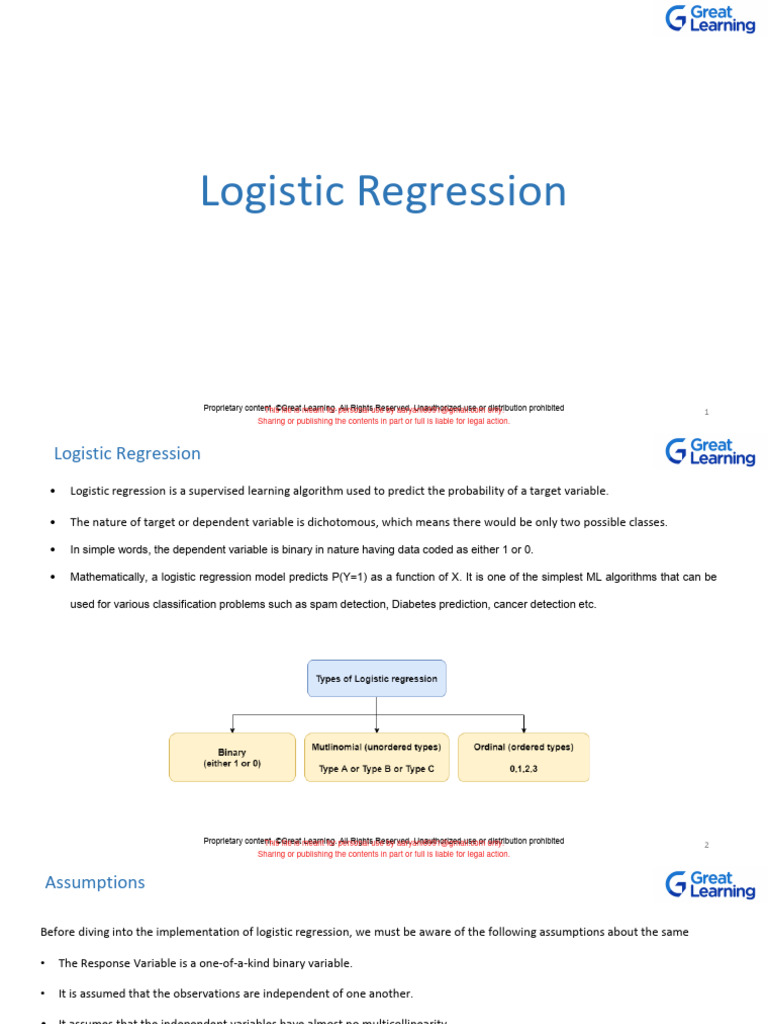 Logistic Regression | PDF | Receiver Operating Characteristic ... Logistic Regression | PDF | Receiver Operating Characteristic ...