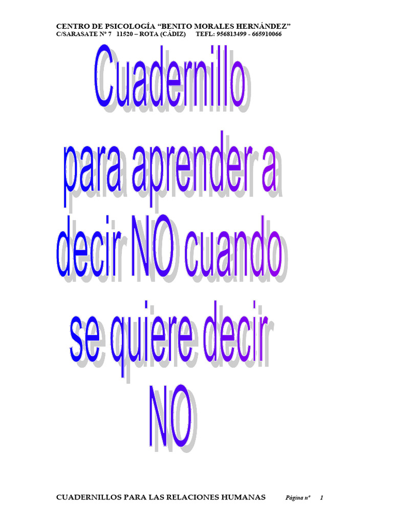 programa para aprender a decir no | PDF | Sicología