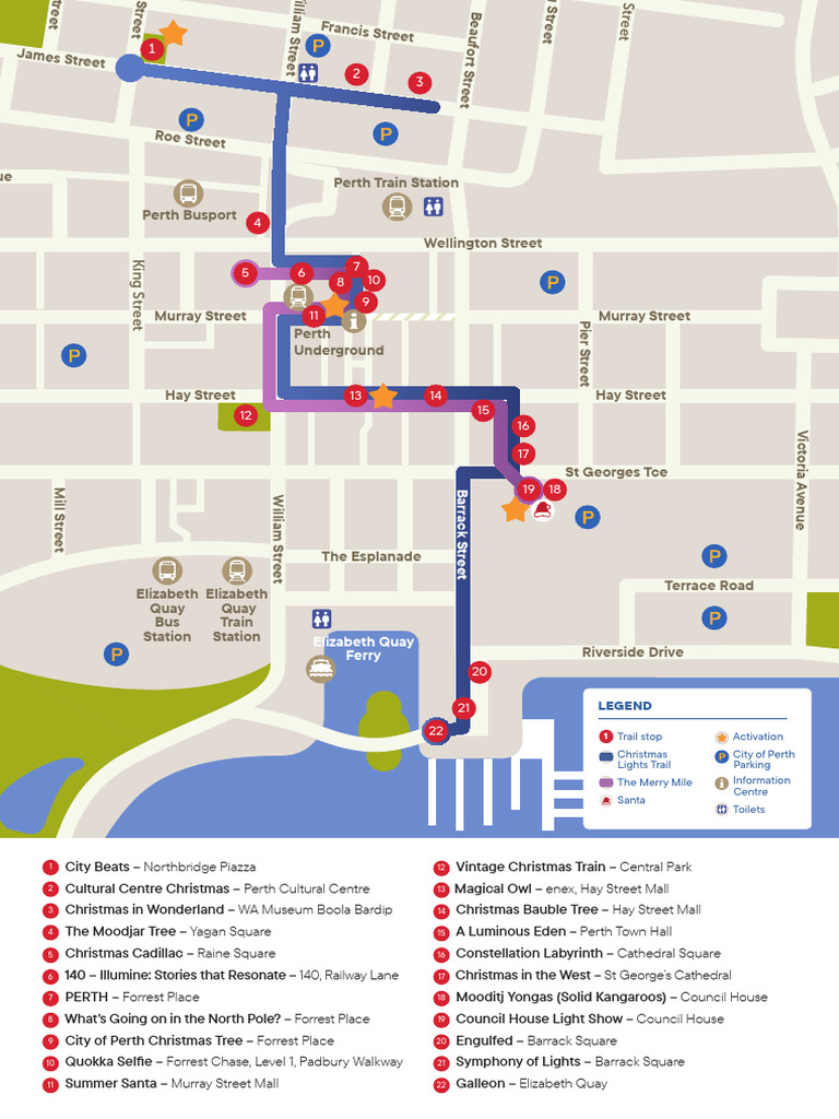 Perth Christmas Lights Trail Map 2023 | PDF