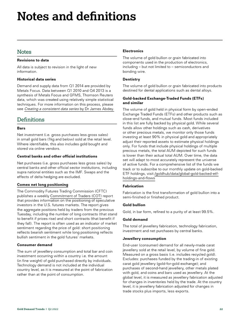 supply-and-demand-notes-and-definitions | PDF | Gold As An Investment ...