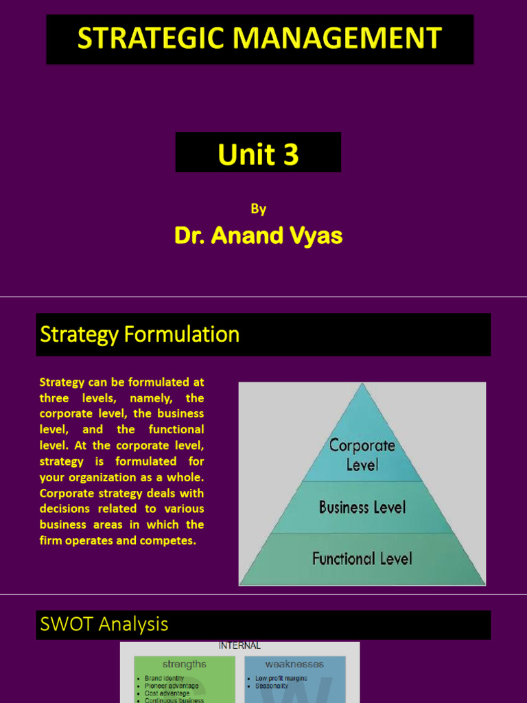 AV SM Unit 3 2023 | PDF | Strategic Management | Mergers And Acquisitions