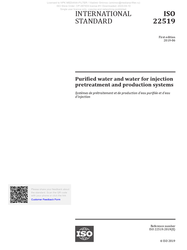 ISO 22519 2019 (En) | PDF | Membrane | International Organization For ...