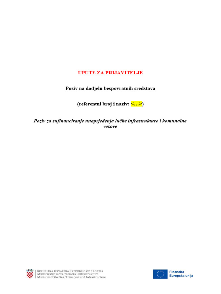 Upute Za Prijavitelje - 19032024 | PDF