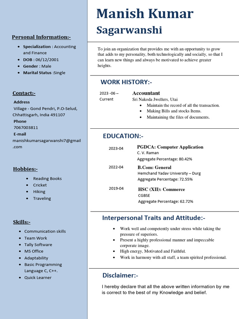 Manish - CV - 2024 - 1 | PDF | Learning | Cognition Manish - CV - 2024 - 1 | PDF | Learning | Cognition