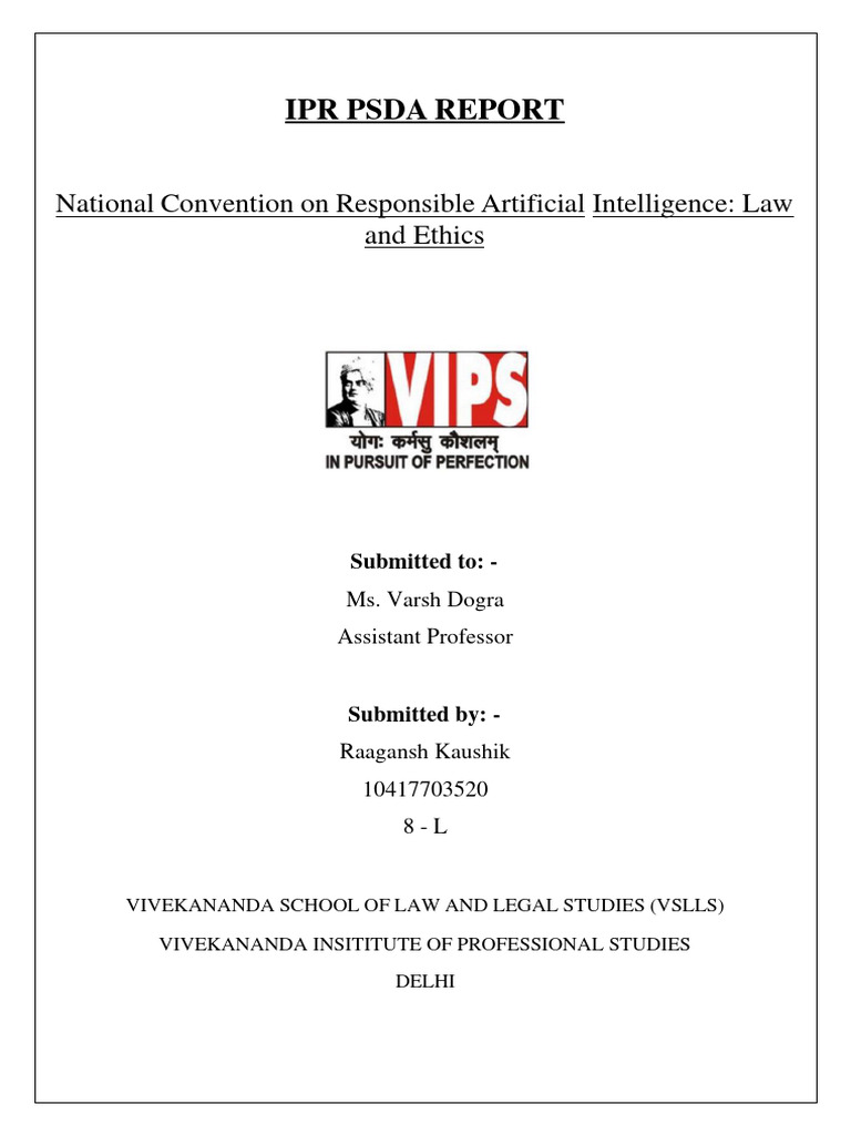 IPR PSDA Report - R | PDF | Artificial Intelligence | Intelligence (AI ...