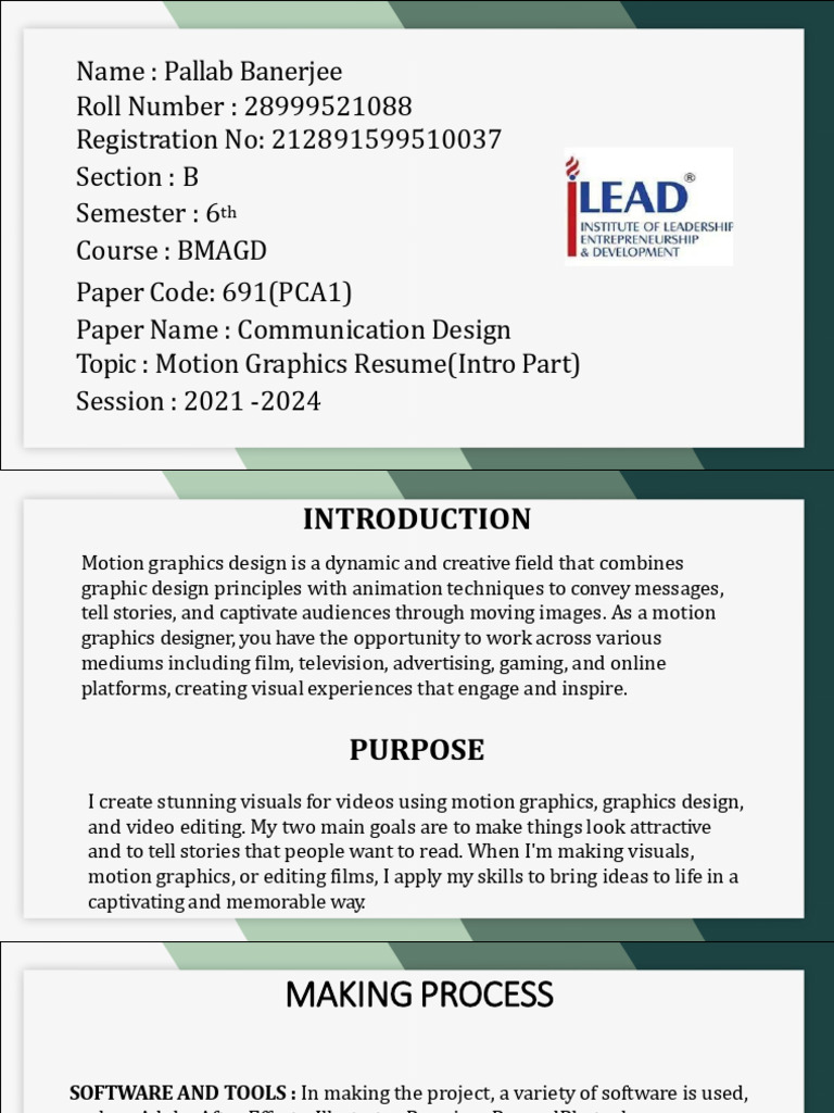 Pallab Banerjee Portfolio PCA 691 | PDF