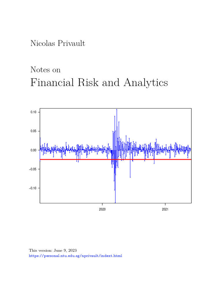 Financial Risk Analytics | Download Free PDF | Value At Risk | Time Series