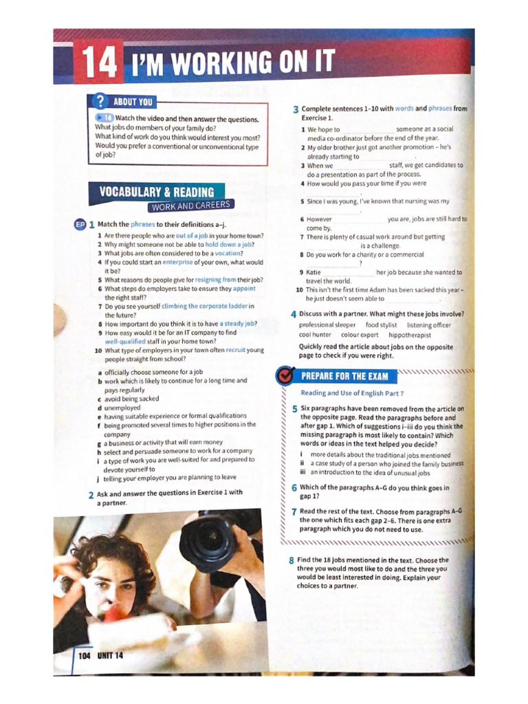 Unit 14 I'm Working On It | PDF
