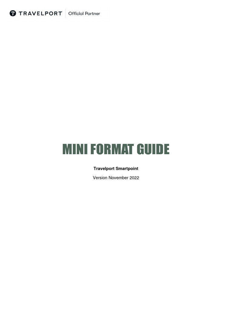 Mini Format Guide Ver - Nov2022 | Download Free PDF | Airlines | Aviation