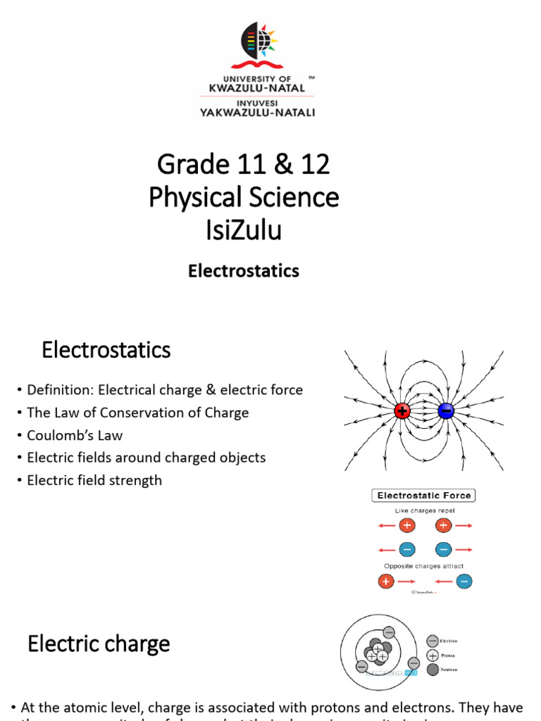 Electrostatics Concepts for Grades 11-12 | PDF | Electric Charge | Electric Field