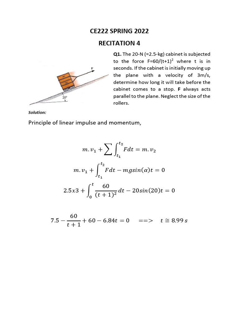 Ce222 Recitation 4 | PDF