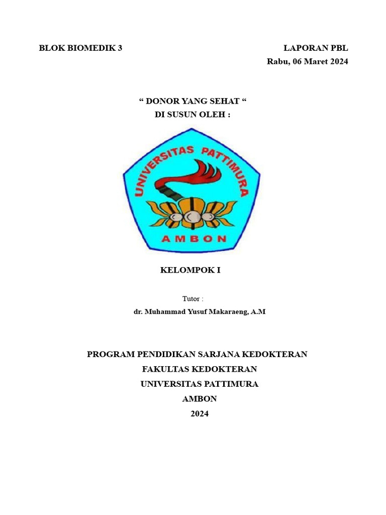 Laporan Revisi PBL bm3 Yang Benar | PDF | Kesehatan Holistik