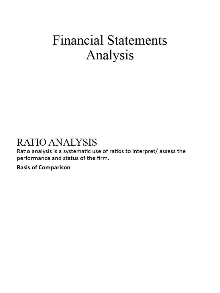 FINANCIAL STATEMENT ANALYSIS | PDF