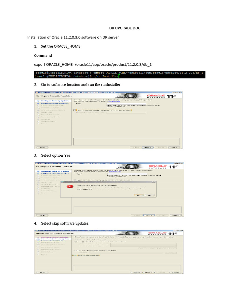 DR Grid Upgradation Steps | PDF | Oracle Database | Installation (Computer Programs)