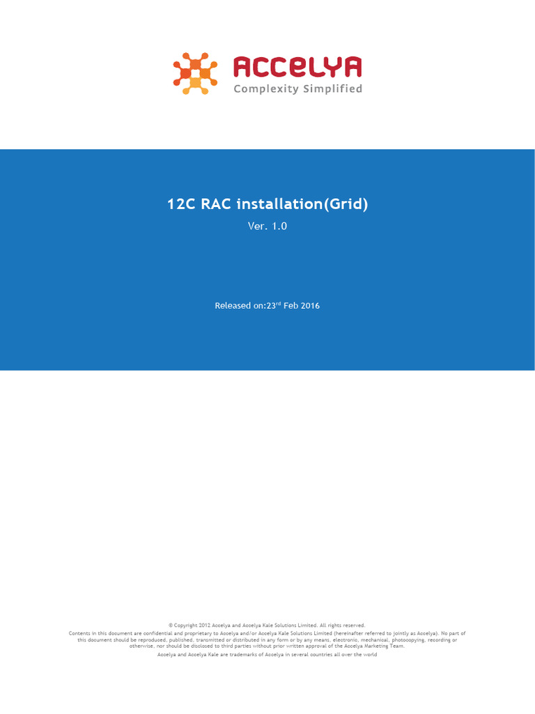 12C RAC Installation v.1.0 | PDF | Firewall (Computing) | Databases