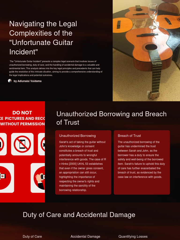 Navigating The Legal Complexities of The Unfortunate Guitar Incident ... Navigating The Legal Complexities of The Unfortunate Guitar Incident ...
