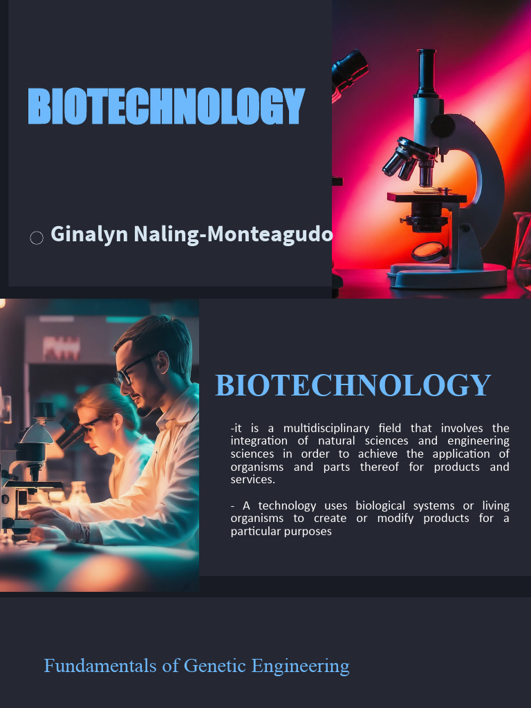 Biotechnology | PDF | Molecular Cloning | Genetics