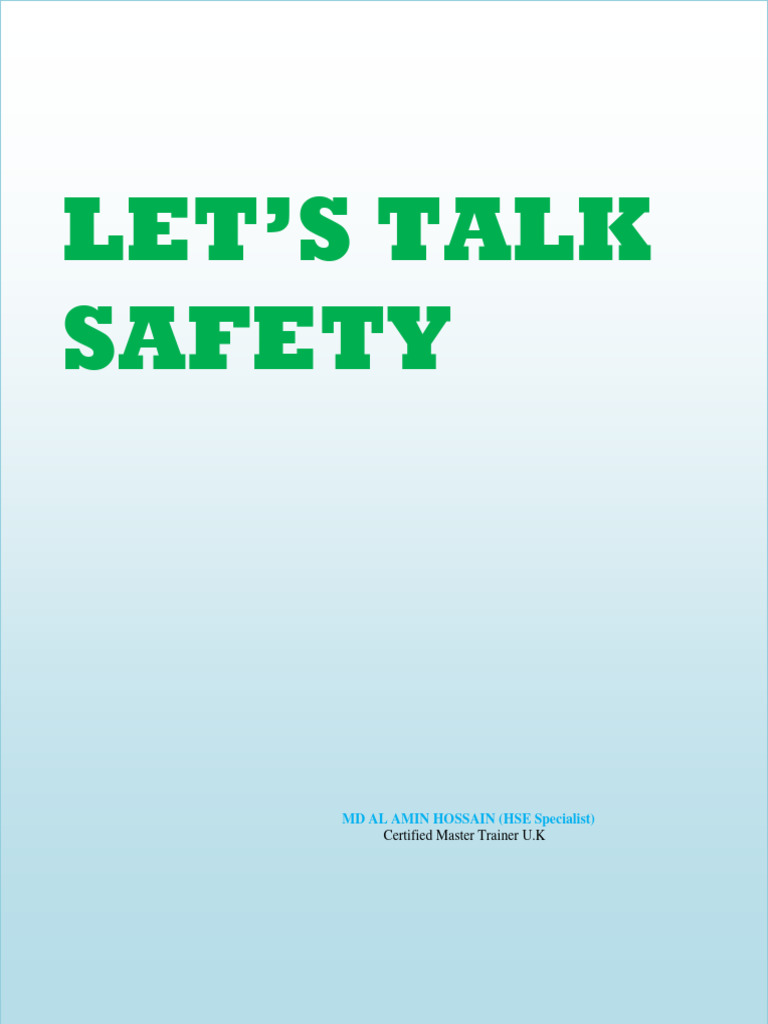 Let's Talk Safety by Al Amin | PDF | Cardiopulmonary Resuscitation | Safety