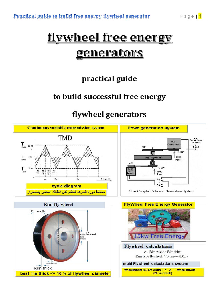 Practical Guide To Build Free Energy Flywheel Generator | PDF ...