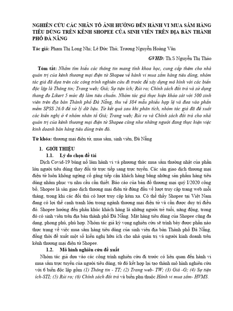 Tóm tắt NCKH | PDF