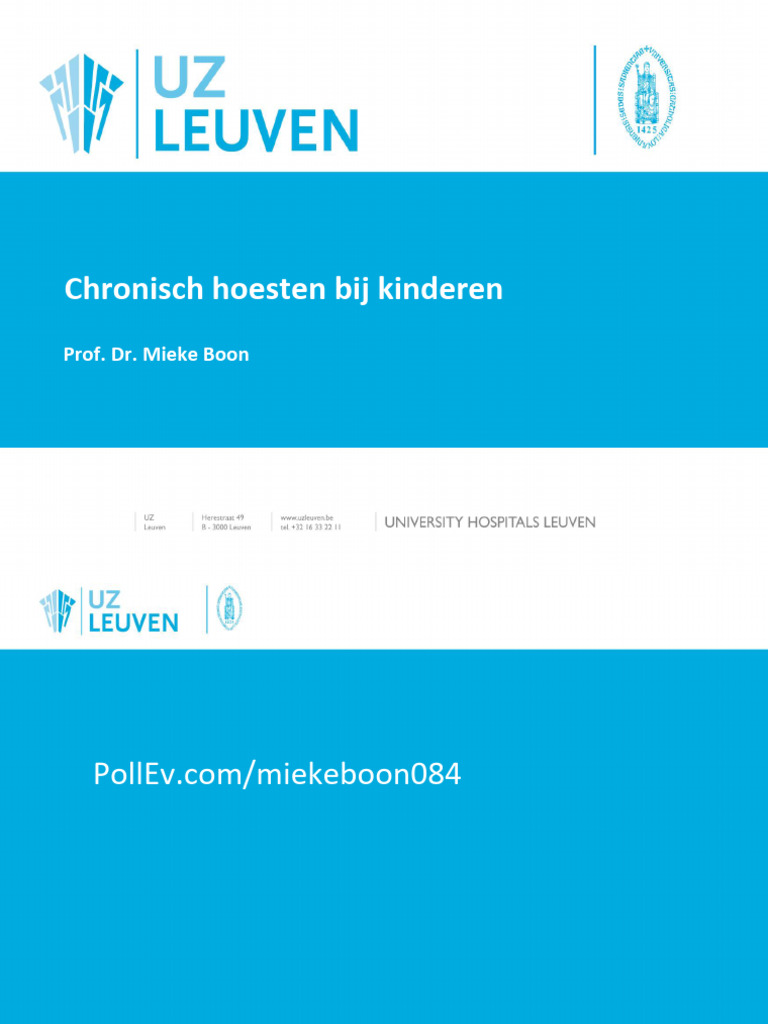 Chronisch Hoesten Bij Kinderen | PDF