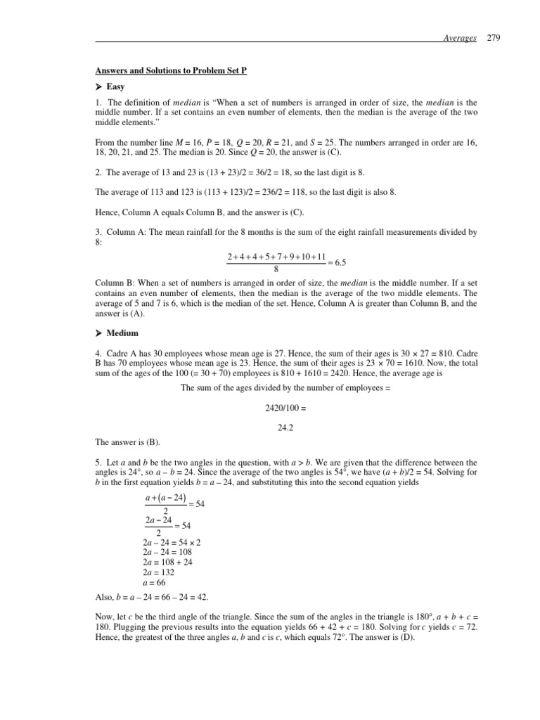 Averages A | Download Free PDF | Rectangle | Average