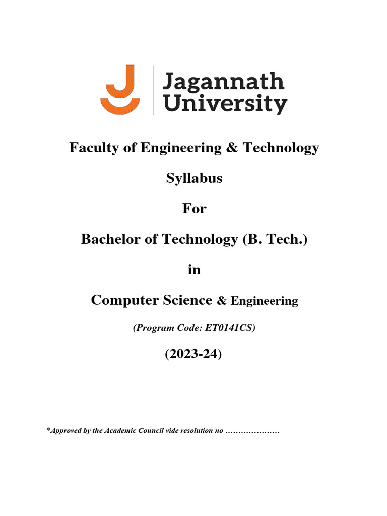 Syllabus Btech CS 2023 24 | PDF | Calculus | Derivative