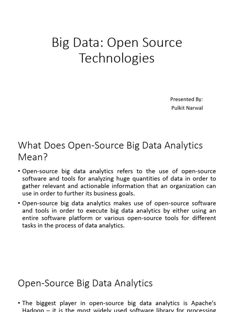 Open Source Technologies | PDF | Apache Hadoop | Apache Spark Open Source Technologies | PDF | Apache Hadoop | Apache Spark